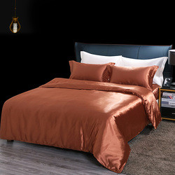 Quality Full Size 4 Pcs 19mm Nordic Pure Mulberry Silk Bedding Set Customized for sale