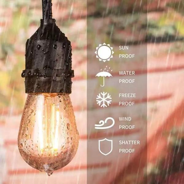 Quality Create a Romantic Atmosphere with G45 T45 ST45 E27 Base Amber Light String 50M for sale