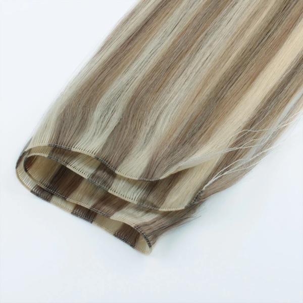 Quality 100% Virgin Russian Handtied Skin Weft Double Drawn Hair 0.300kg Package Gross Weight for sale