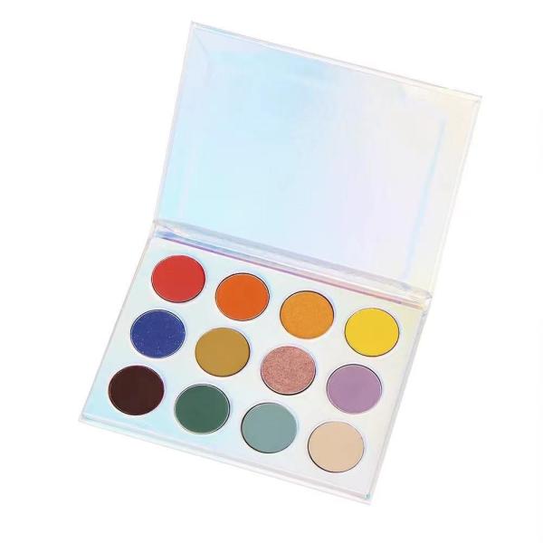 Quality Longlasting 12 Color Shimmer Matte Eyeshadow Palette With Private Label Logo for sale
