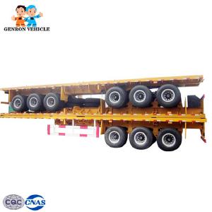 Quality Freight Transport Flatdeck 40ft Shipping Container Truck Trailer for sale