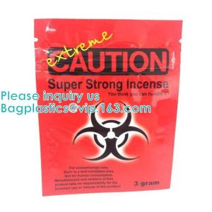 Quality Medical Herbal Incese Pack Zipper Pouch BAGS, herbal incense packing bags, for sale