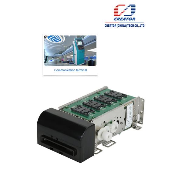 Quality Motorized Insert Magnetic Card Reader For Kiosk , Smart Card Reader With RS232 Interface for sale