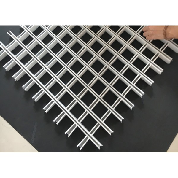 Quality Aluminum Square Lattice Grille Suspended Ceiling in white for sale