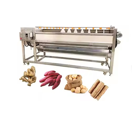 Quality Fully Automatic Spiral Roller Washing And Peeling Machine for sale