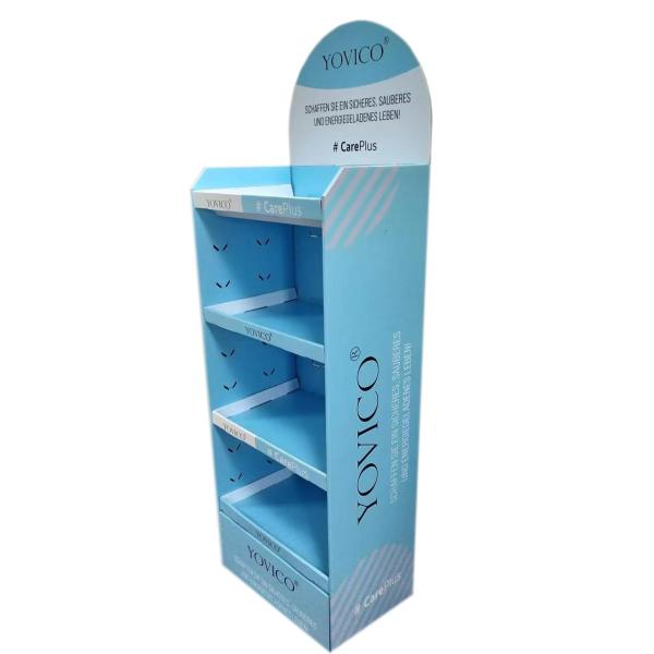 Quality Recycled Portable Corrugated Display Rack , REACH Cardboard Food Display Stands for sale