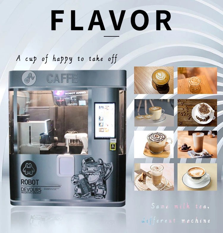 Automatic Coffee Robot Barista Fresh Brewed Coffee Milk Tea Vending Robot With Customizable Recipes