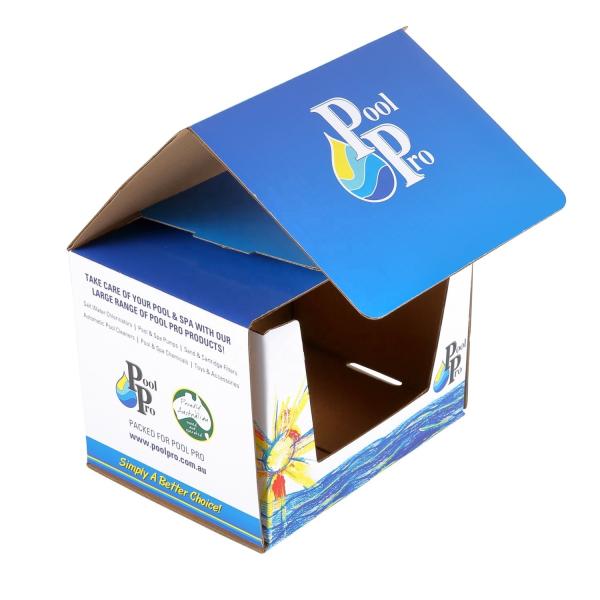 Quality Household Products Custom Printed Display Box With Colorful Corrugated Display Stand for sale