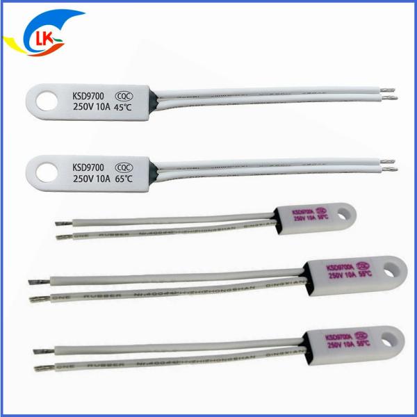 Quality Ceramic High Temperature Thermostat With Keyhole BW9700/KSD9700 10A High Current Thermal for sale