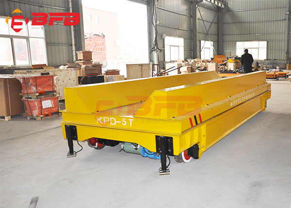 Quality Steel Coil 50 Tons Flatbed Steerable Transfer Trolley for sale