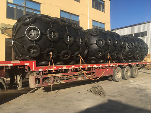 Quality D1500*L3000 Tyre Chain Yokohama Fender Marine Inflatable Fender for sale