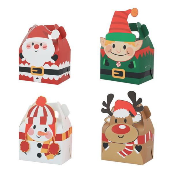 Quality Eco Christmas Pastry Cake Box Cupcake Bouquet Packaging Boxes Portable for sale