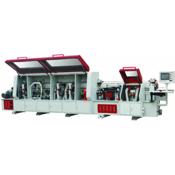 Quality 20m/Min Edge Banding Corner Rounding Machine , T0.4mm Wood Edge Banding Machine for sale