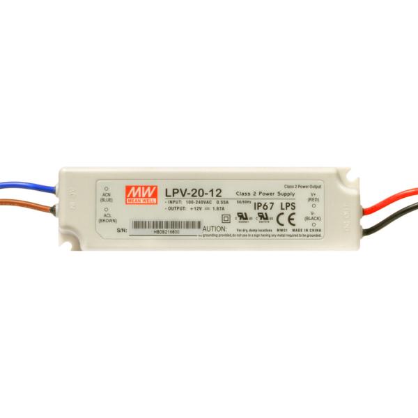 Quality 12v Taiwan meanwell drivers LED lights power supply 20w for sale