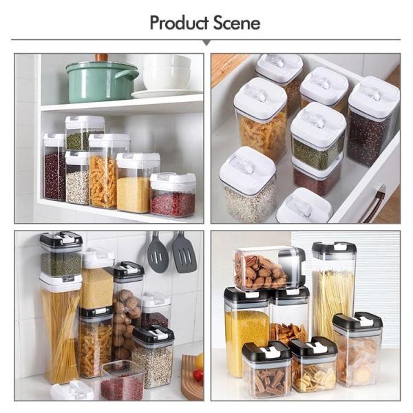 Quality 7 Pcs Plastic Food Airtight Storage Containers With Lids Multiple Size for sale