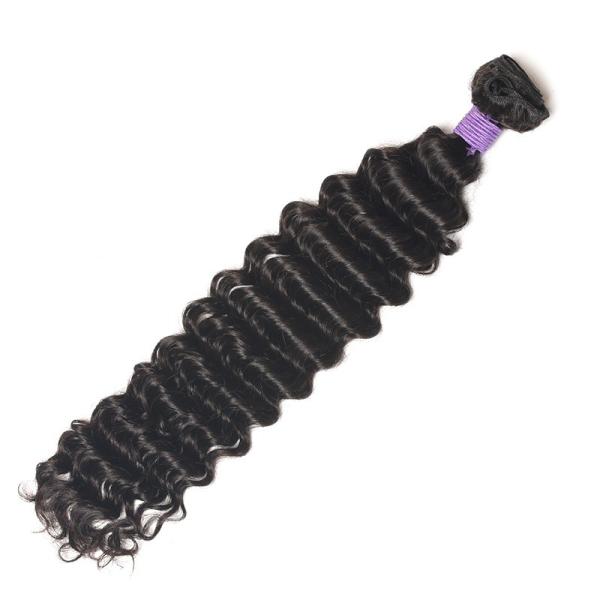 Quality Deep Wave Brazilian Hair Bundles , Unprocessed Brazilian Curly Hair Bundles for sale