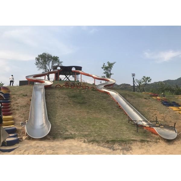 Quality S Shaped Childrens Ss304 Stainless Steel Slides For Scenery Site Slope for sale