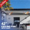 china IP42 Outdoor Ceiling Fan For Waterproof Plywood Blade Remote Control