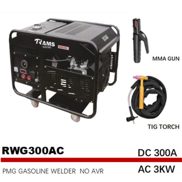 Quality RWG300E 300 Amp Gasoline Engine Driven Arc Welder 3kw Medium Frequency for sale