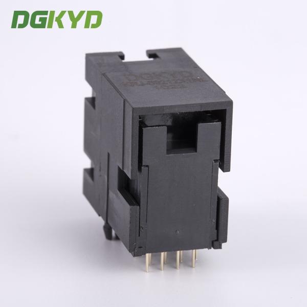 Quality 10/100 BASE Stack 2x1 Dual Port RJ45 Female Jack Double Deck Ethernet Socket for sale