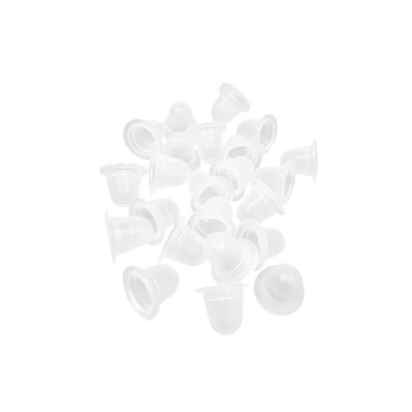 Quality 1.4cm Disposable Durable Silicone Tattoo Ink Ring Caps Eyelash Grafting for sale