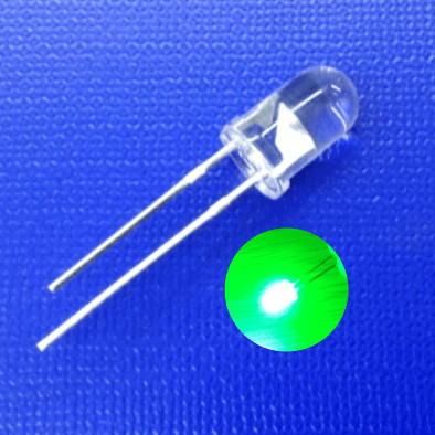 Quality 5mm LED Light Emitting Diode 520nm Green Color 30000mcd Ultra Bright Round Head LED Bead for sale