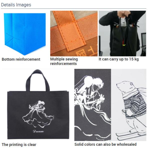 Quality Spunbond Non Woven Bag Environmental Regeneration Foldable Customizable with for sale