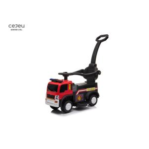 Quality Foot Rest Push Along Truck 6.3KG Red Fire Truck Ride On With Canopy for sale