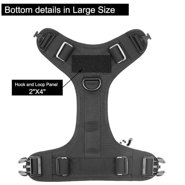 Quality 1050D Nylon Tactical Dog Chest Harness With No Pulling Front Clip Leash for sale