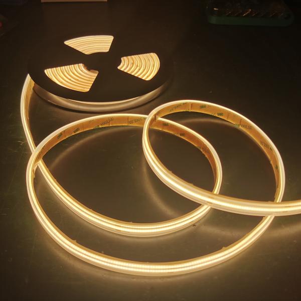 Quality Dimmable 10mm led strips lighting flex 24v dim cob led strip ribbon lights 480 for sale
