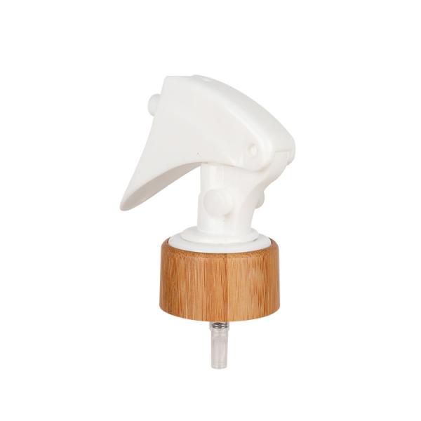 Quality 24/410 White Plastic Bamboo Perfume Atomizer Eco Friendly Toner Sprayer With A for sale