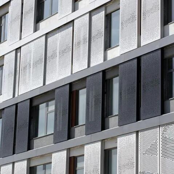 Decorative Composite Curtain Wall Perforated Cladding Panels Aluminum ...