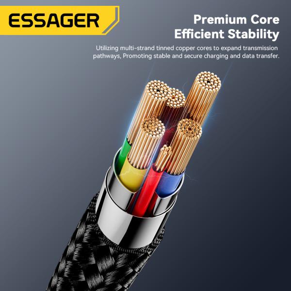 Quality ESSAGER ES-X60 60W USB A to C Charging Cord USB C Cable for sale
