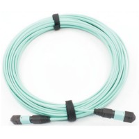 Quality 12 Core Fiber Optic MPO OM3 40Gbps Protocols Aqua POLB CATV for sale