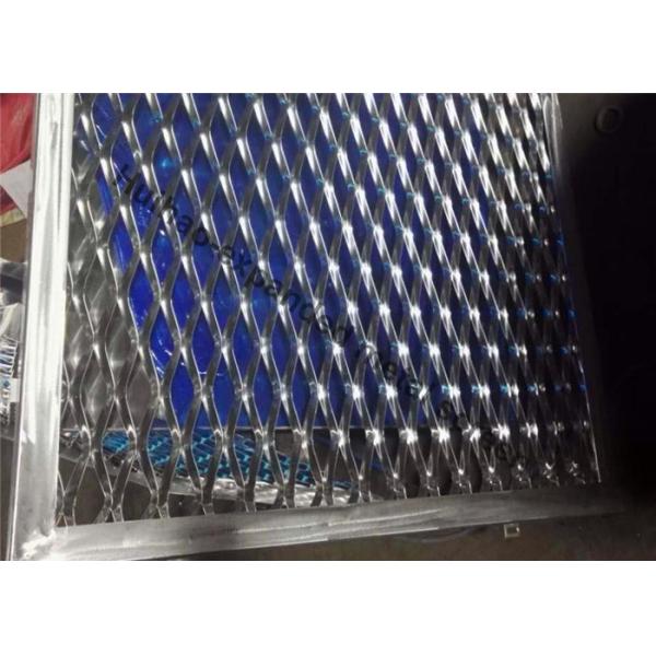 Quality Building Expanded Metal Mesh Facades, 1200X2400MM Frame Aluminum Curtain Walls for sale