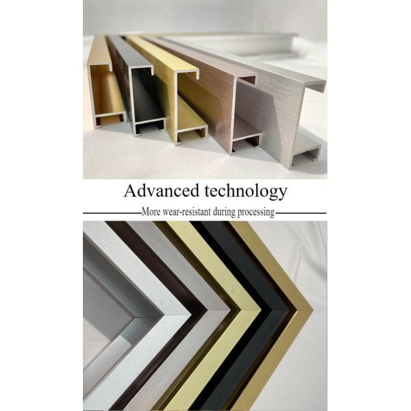 Quality Customized Brushed Surface Aluminum Alloy Profile for Picture Frames and Mirrors for sale