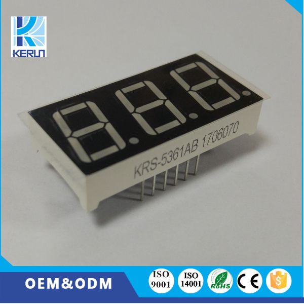 Quality Common Anode 7 Segment LED Displays 3 Digit 0.56in For Air Conditioner Display for sale