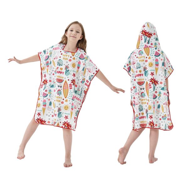 Quality Microfibre Hooded Changing Towel Swimming Poncho Adults for sale