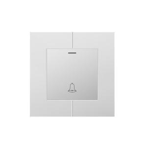 Quality Glass / Metal Electrical Wall Switch , 10A 250V Doorbell Light Switch for sale