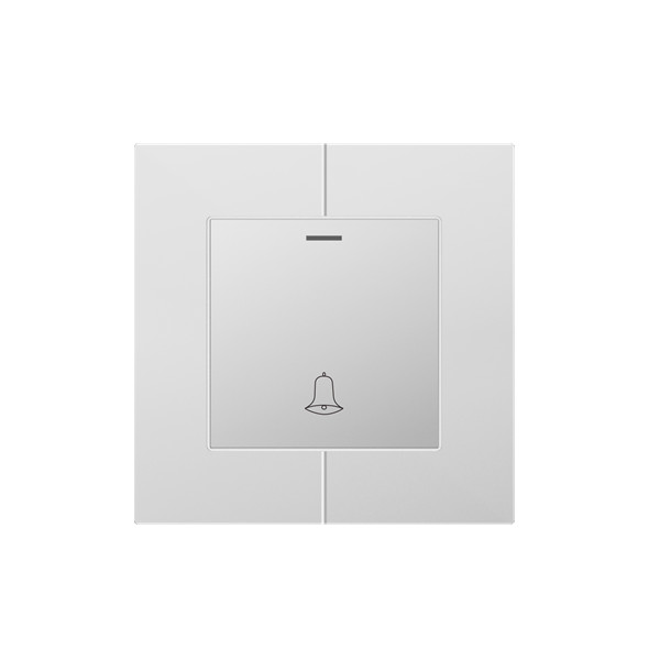 Quality Glass / Metal Electrical Wall Switch , 10A 250V Doorbell Light Switch for sale