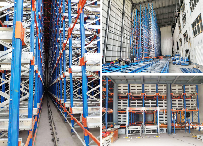 Two Way Radio Shuttle Racking and Stacker Crane Floor Supported SRM Storage And Retrieval Machine ASRS Automatic Storage And Retrieval System