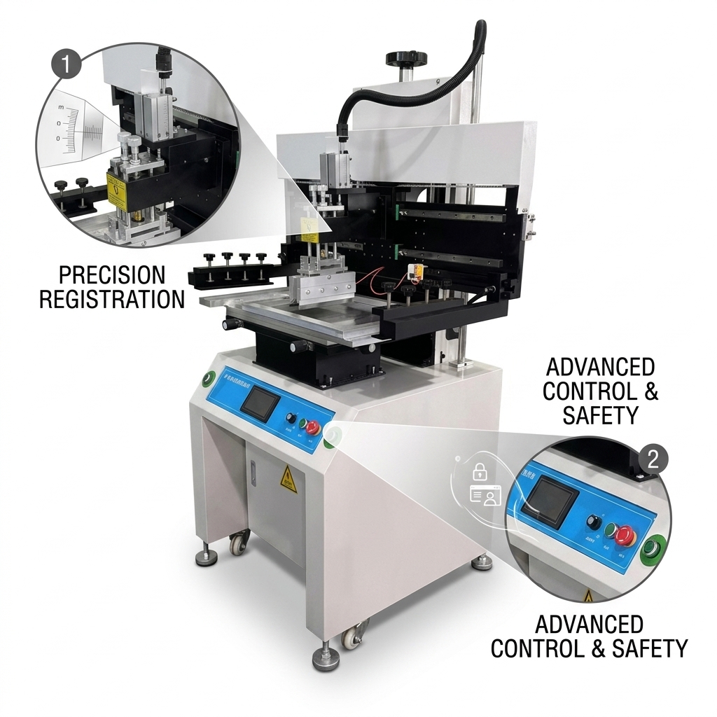 Quality SMT Solder Paste Printer Touch Screen PLC Control Fault Diagnosis PCB Assembly for sale