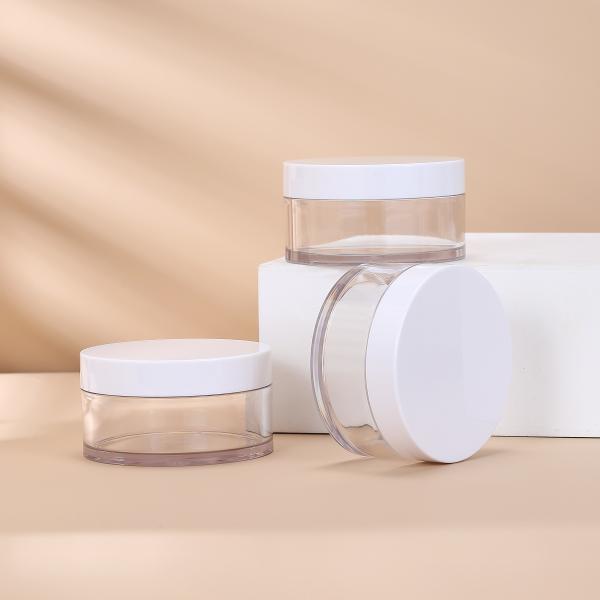 Quality 40mm Opening Diameter Cream Jars Cosmetic Packaging PET Thick Wall for sale