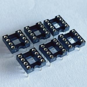 Quality 2.54mm 8 Pin IC Socket Connector Female Straight Pin Header PBT Insulation for sale