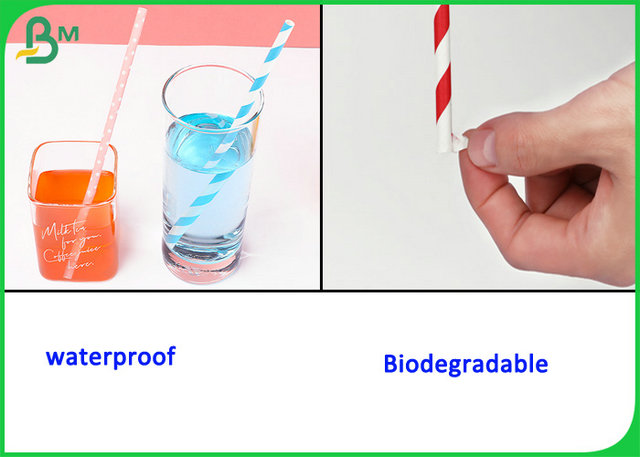 60g 120g Food Grade Paper Straw Paper Roll With Slitted Size