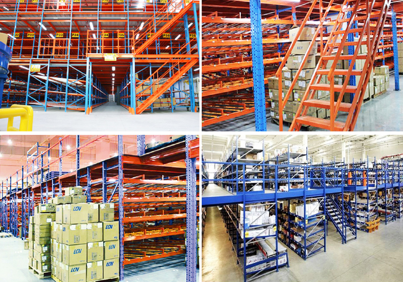 Mezzanine Rack Supported By Carton Flow Rack Warehouse Storage Rack