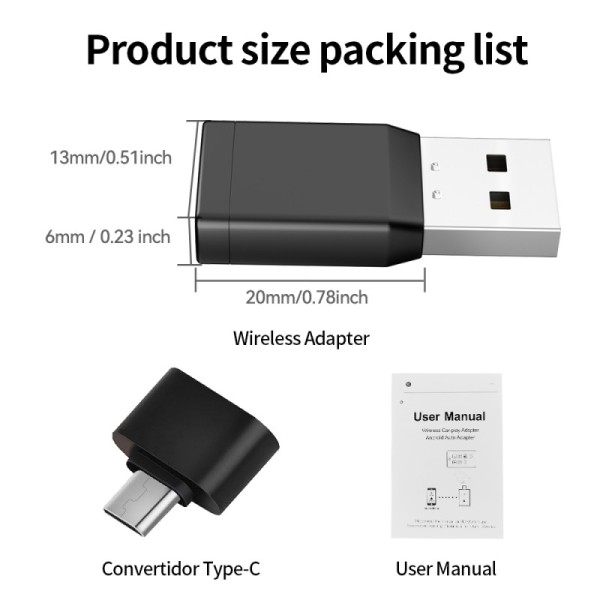 Quality Mini 2-in-1 Wireless Carplay Adapter & Wireless Android Auto Adapter for OEM Car for sale