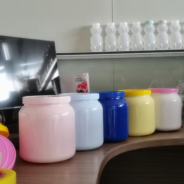 Quality Big Capacity Protein Powder White Container 2000ml Large Plastic Canisters SGS for sale