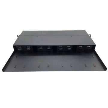Quality Black MPO Patch Panel , MPO To LC Cassette With 12 Cores 24 Cores for sale