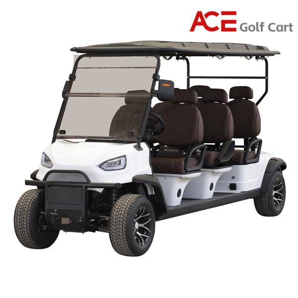 Quality Luxury High Strength Carbon Steel 6 Seater Golf Cart Smart Charger Top Speed 40km/H for sale